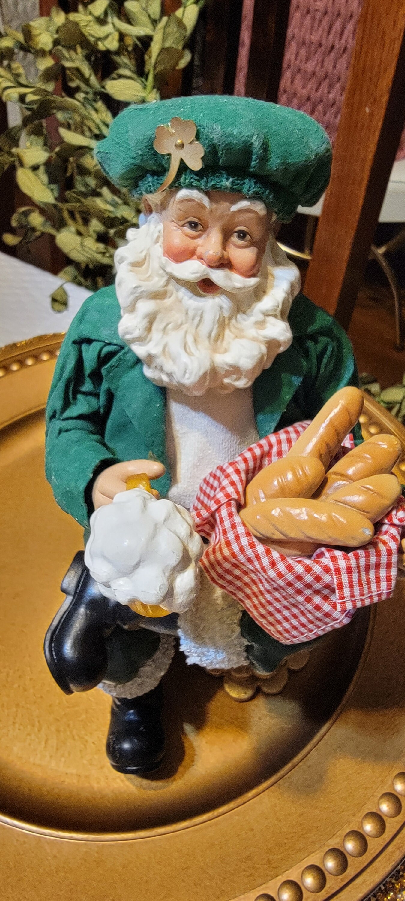 CLOTHTIQUE by POSSIBLE DREAMS Irish Celtic Santa With Bread & - Etsy