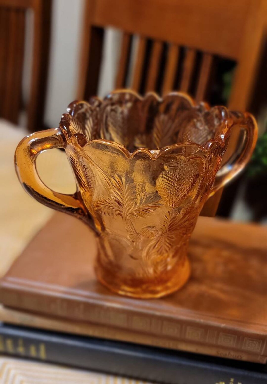 Pink Fenton Depression Glass Strawberry Pattern Double Handled - Etsy