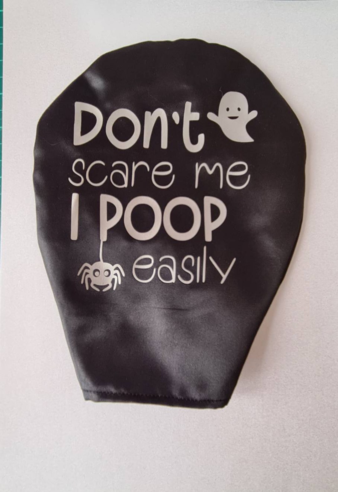 Customised Vinyl Decal. Don't Scare Me .... Silky OPEN Bottom Stoma Bag ...