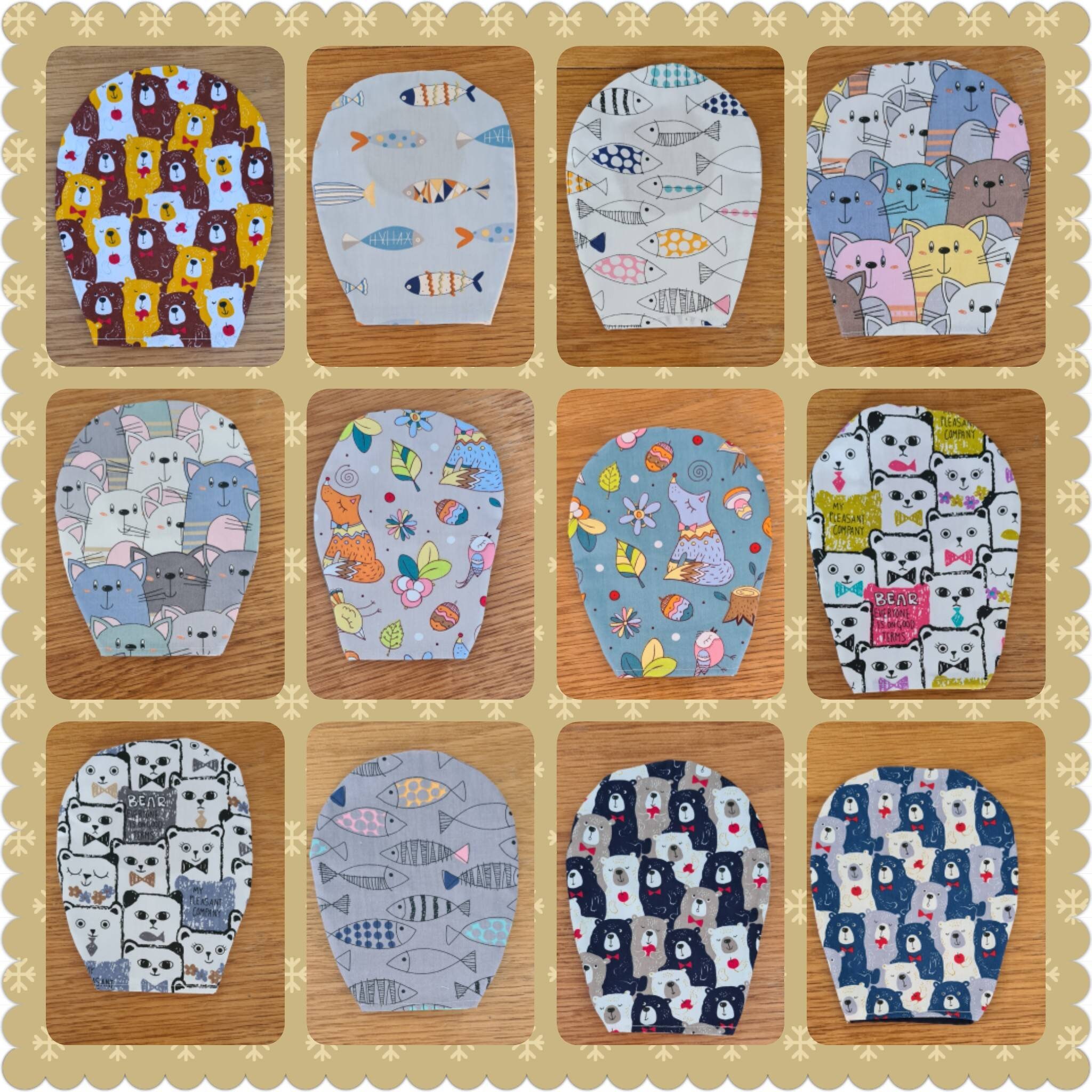 One off Designs Choose From Cute Patterns Adult Size Open Bottom ...