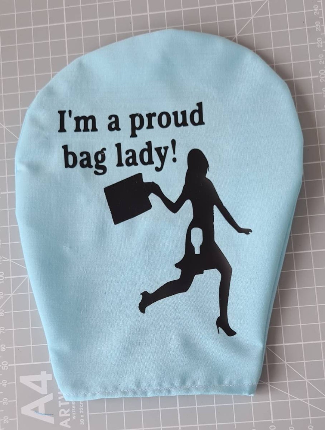 Vinyl Decal Bag Lady OPEN Bottom Stoma Bag Pouch Cover for Ostomy ...