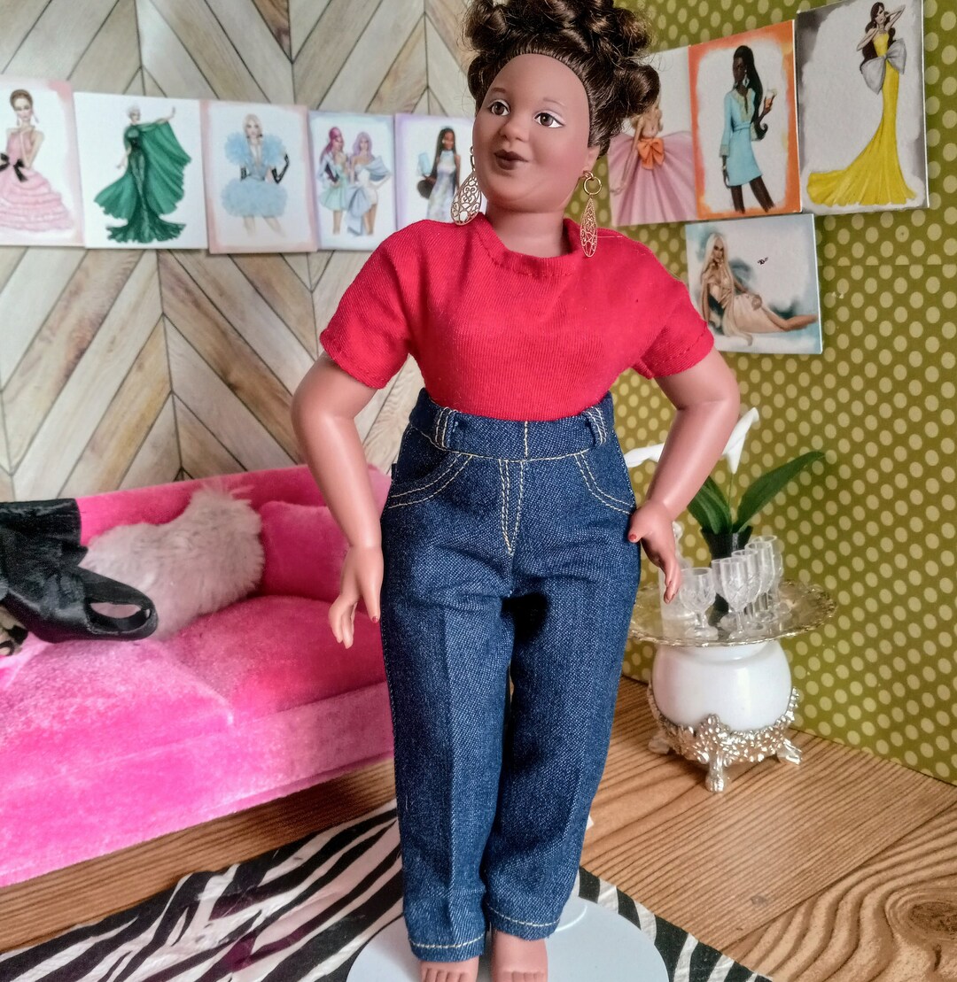 Big Beautiful Dolls Jeans and T-shirt for Large Plus Size Fashion Doll ...