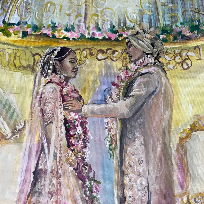 LIVE WEDDING PAINTING, Live Wedding Painter, Custom Oil Acrylic Artwork ...