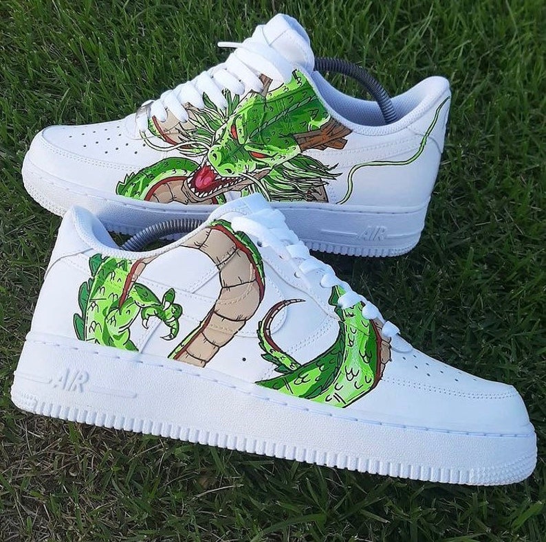 Custom Nike Airforce I Trainers Low White Exclusive Artwork; Hand ...