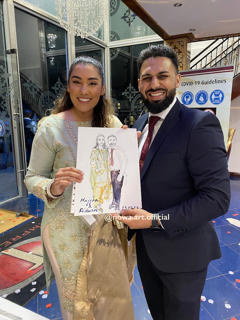 LIVE WEDDING SKETCHING, Live Wedding Painter, Custom Watercolour ...