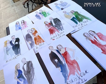 Live Guest Illustrations, Wedding Painter, Live Wedding , Wedding ...