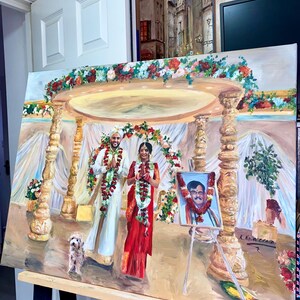 LIVE WEDDING PAINTING, Live Wedding Painter, Custom Oil Acrylic Artwork ...