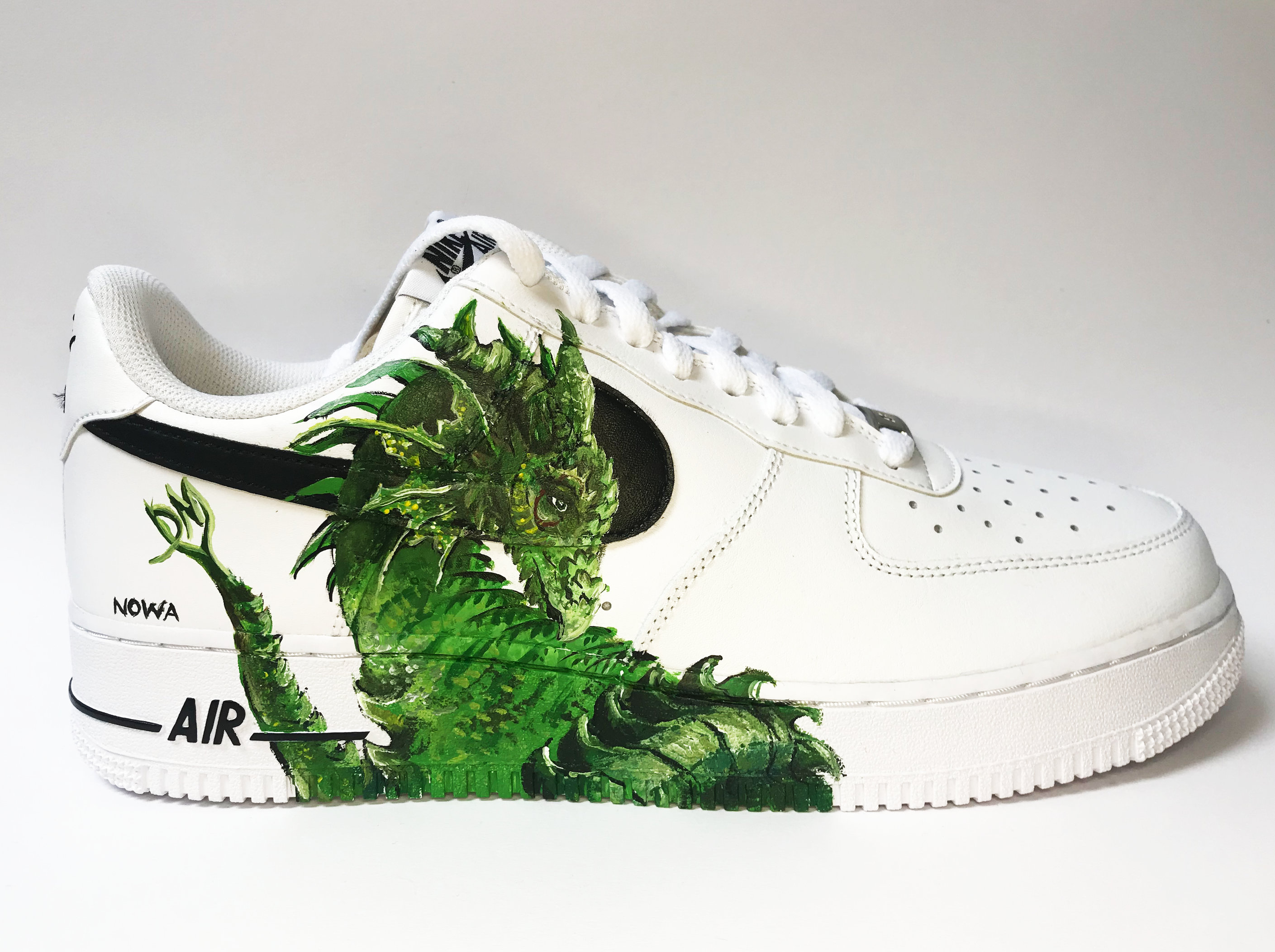 Hand Painted Nike Air Force I; Made to Order; Dragon Design; Customised ...