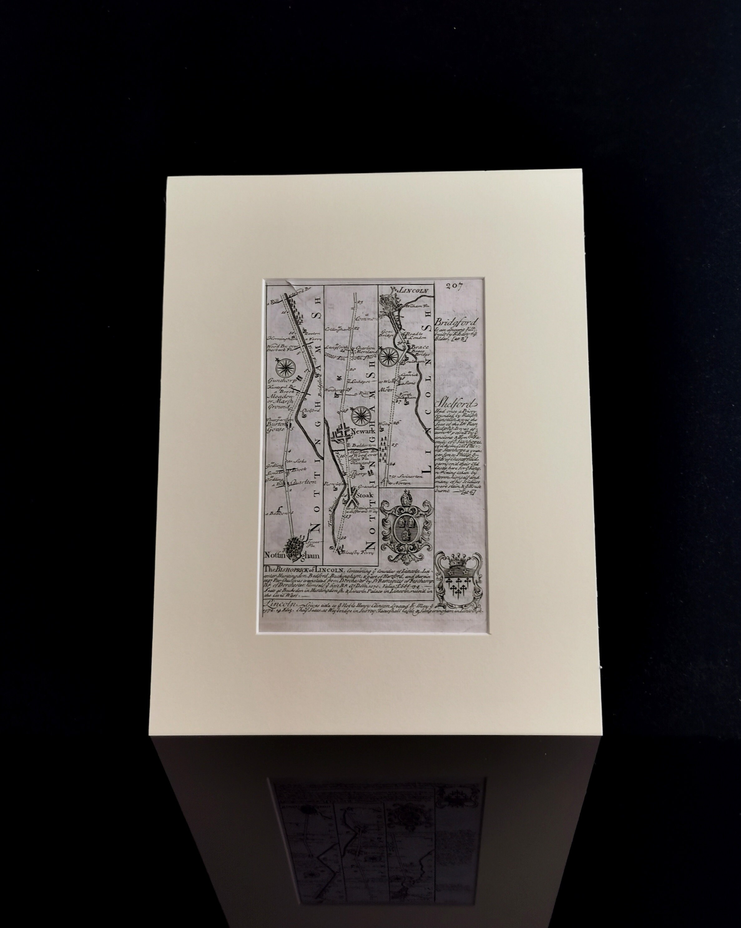 Antique English map print, vintage print