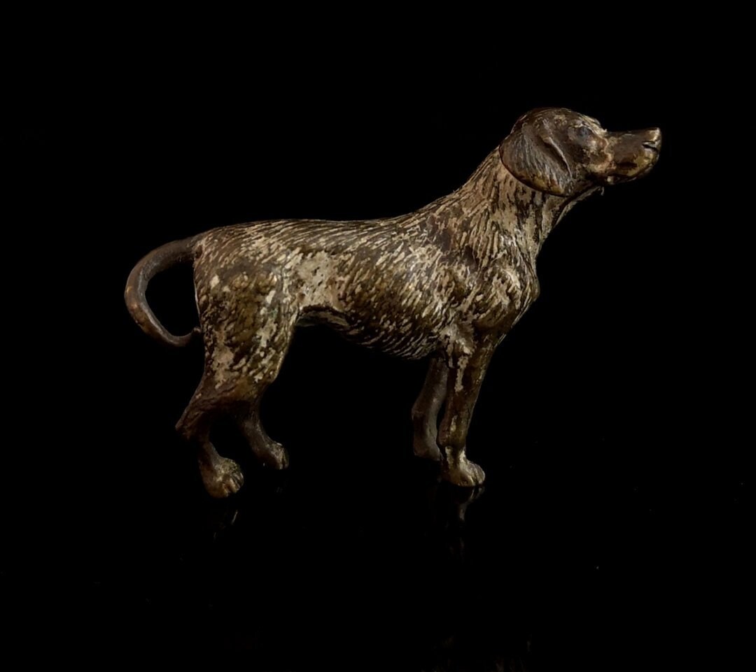 Antique Bronze Dog Miniature Beagle Dog Figures - Etsy