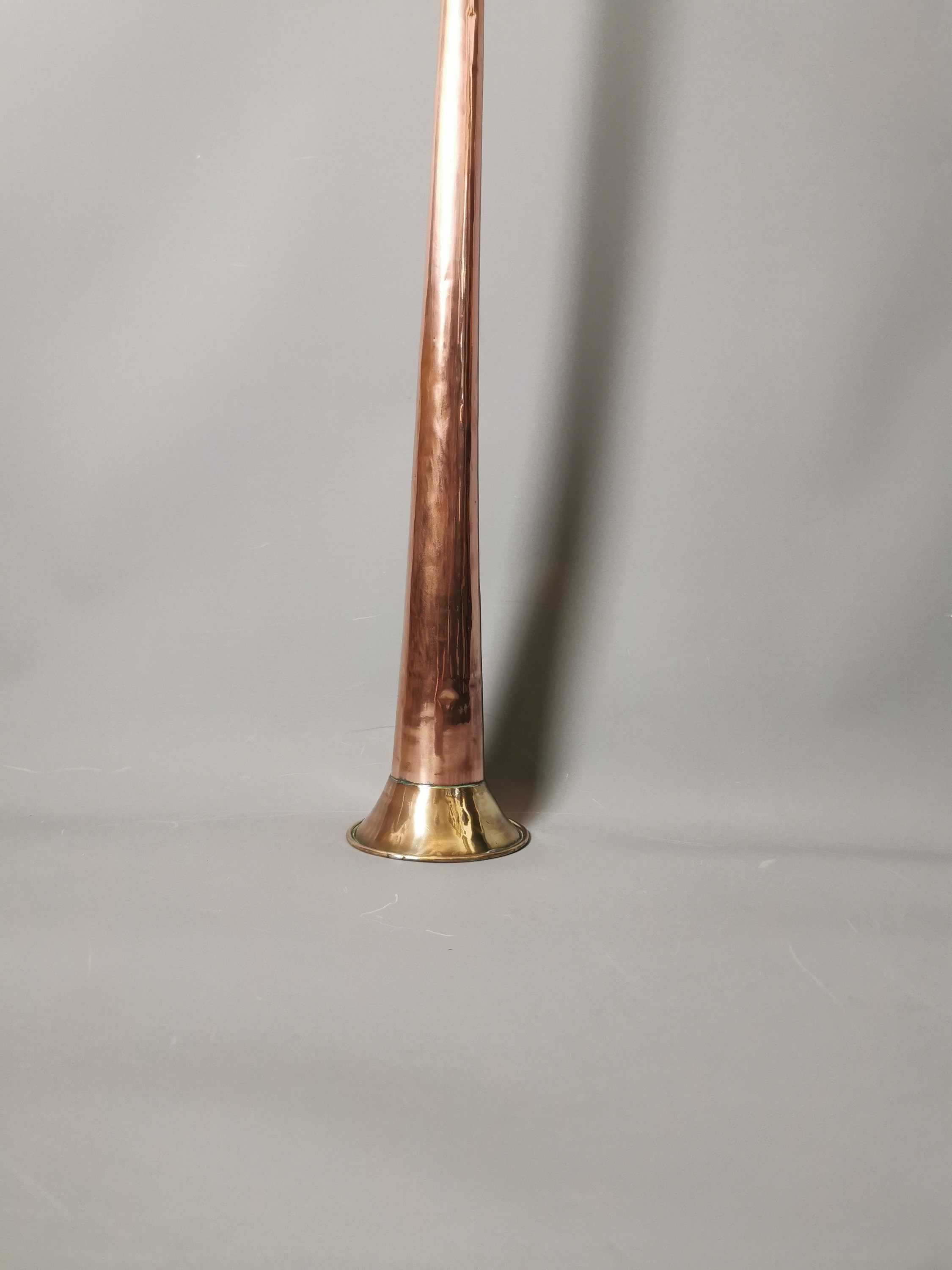 Reserved: Antique Copper and brass heraldic trumpet, Buisine