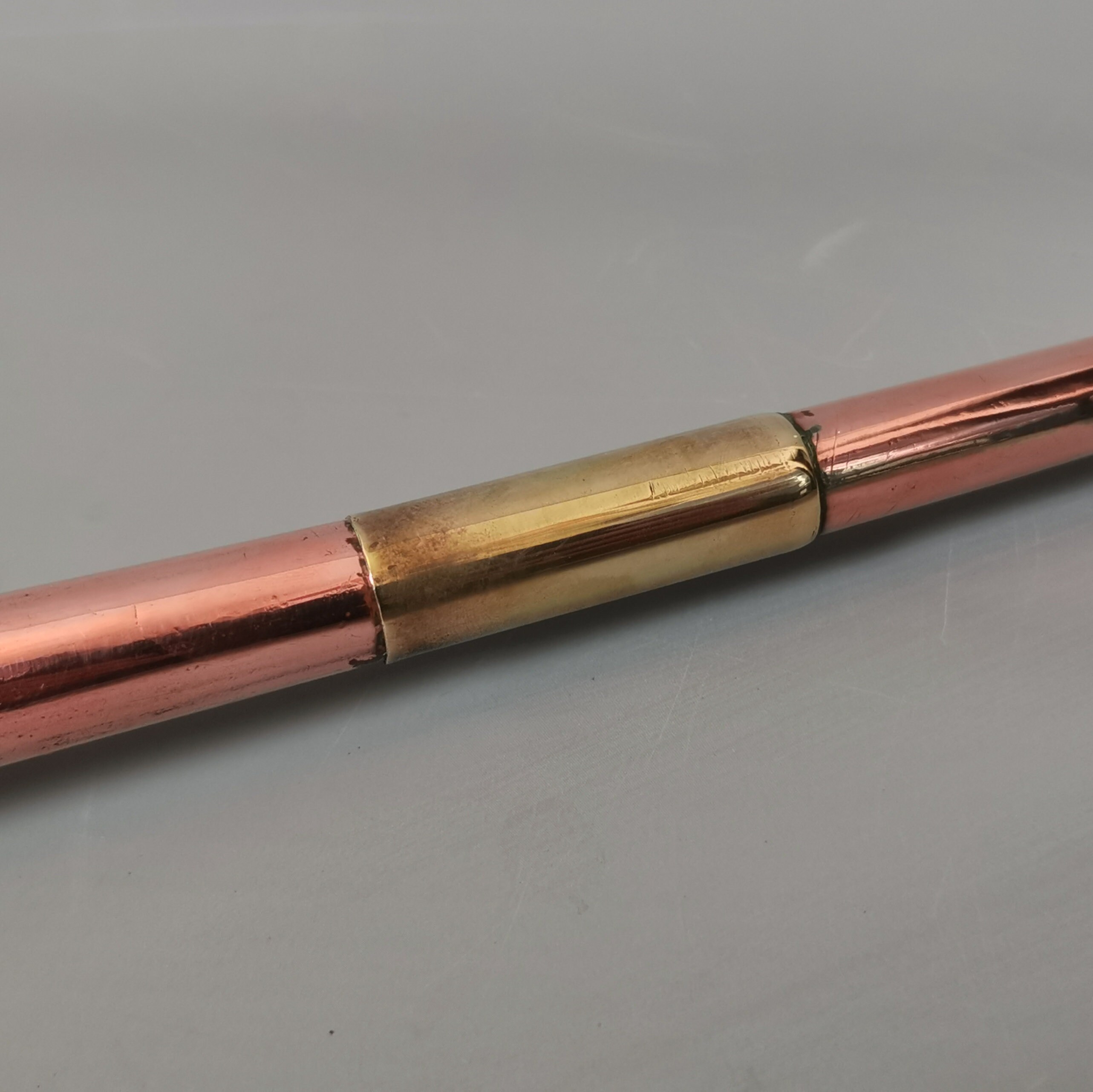 Reserved: Antique Copper and brass heraldic trumpet, Buisine