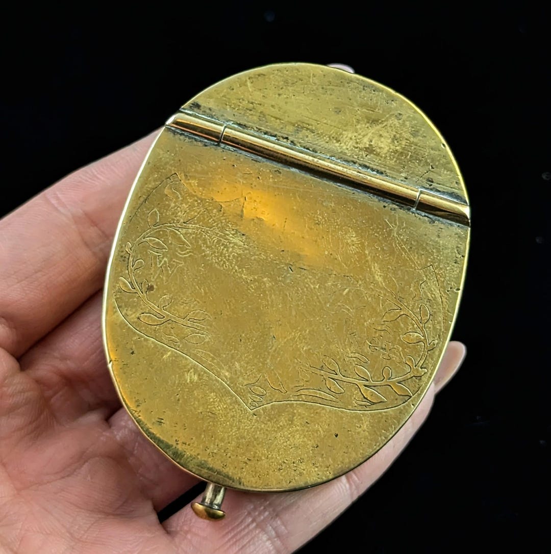 Antique Regency Era Brass Snuff Box, George IV - Etsy