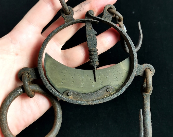 Antique Cast Iron Hanging Scale, Hook, Balance Scales - Etsy