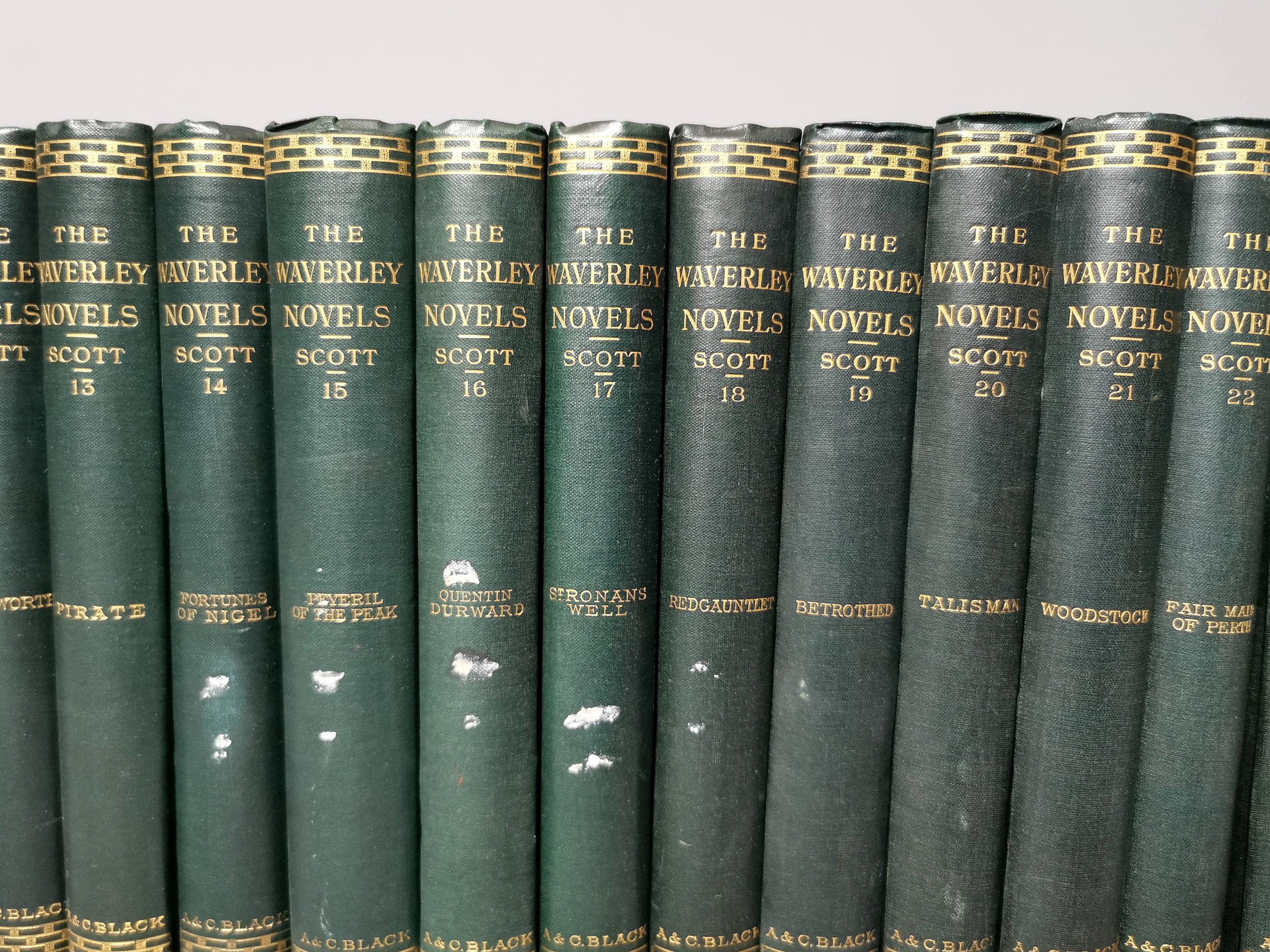 The Waverley Novels, Walter Scott, Centenary Editions, 25 vol, antique ...