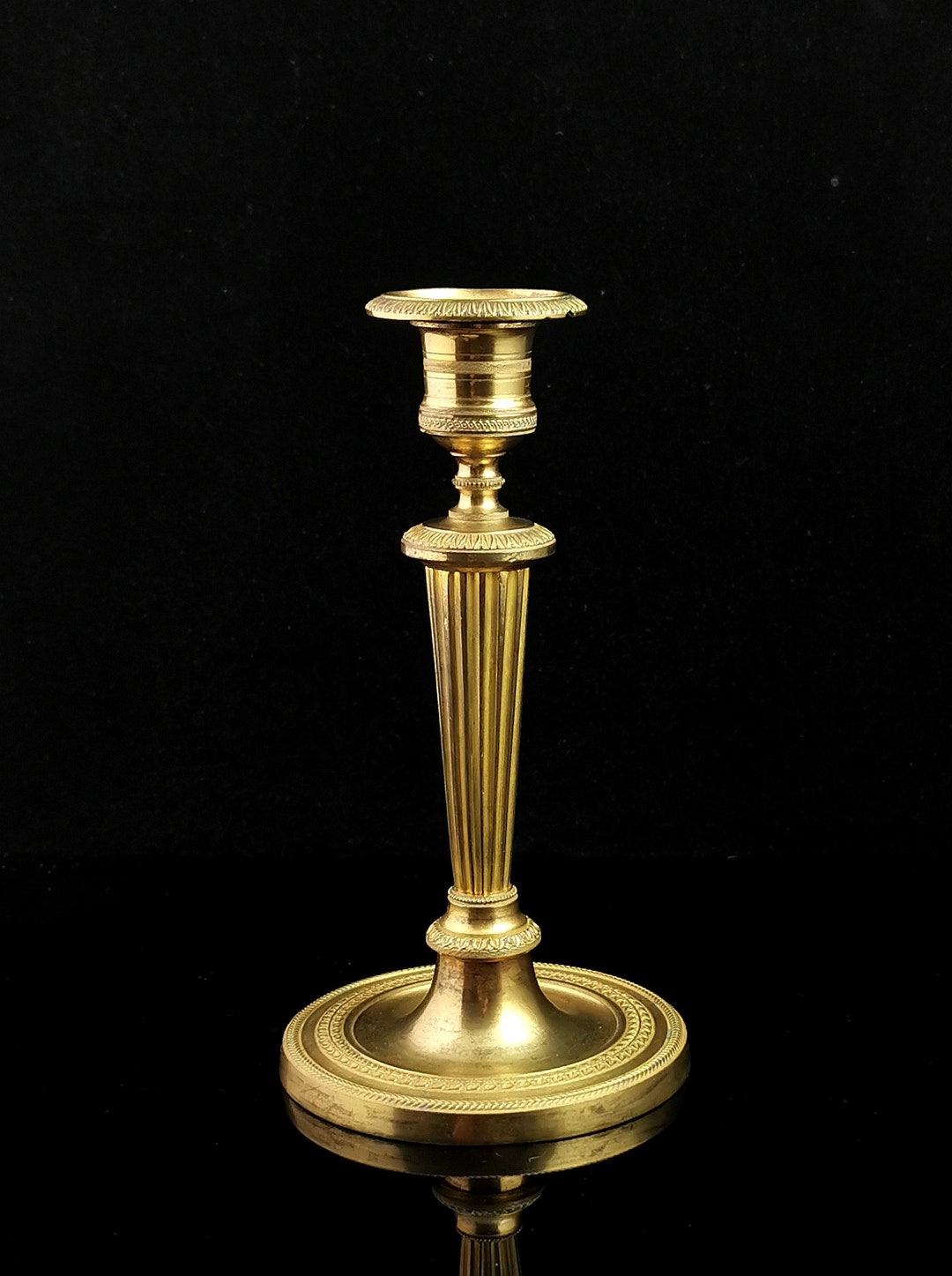 Antique Gilt Brass Candlestick, Regency Era - Etsy