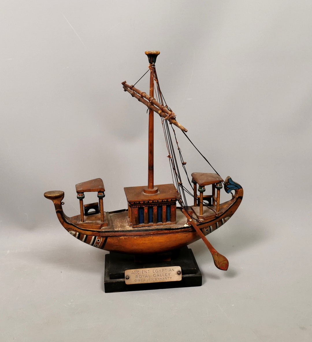 Antique Model Boat, Ancient Egyptian Royal Galley - Etsy