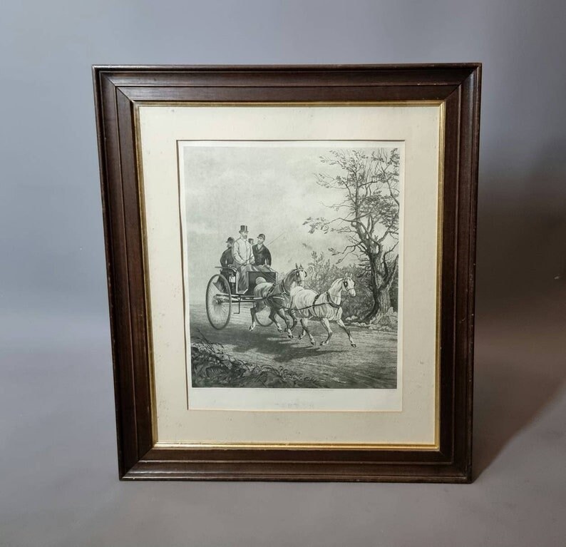 Antique Equestrian print, Hester after Alken, Victorian art