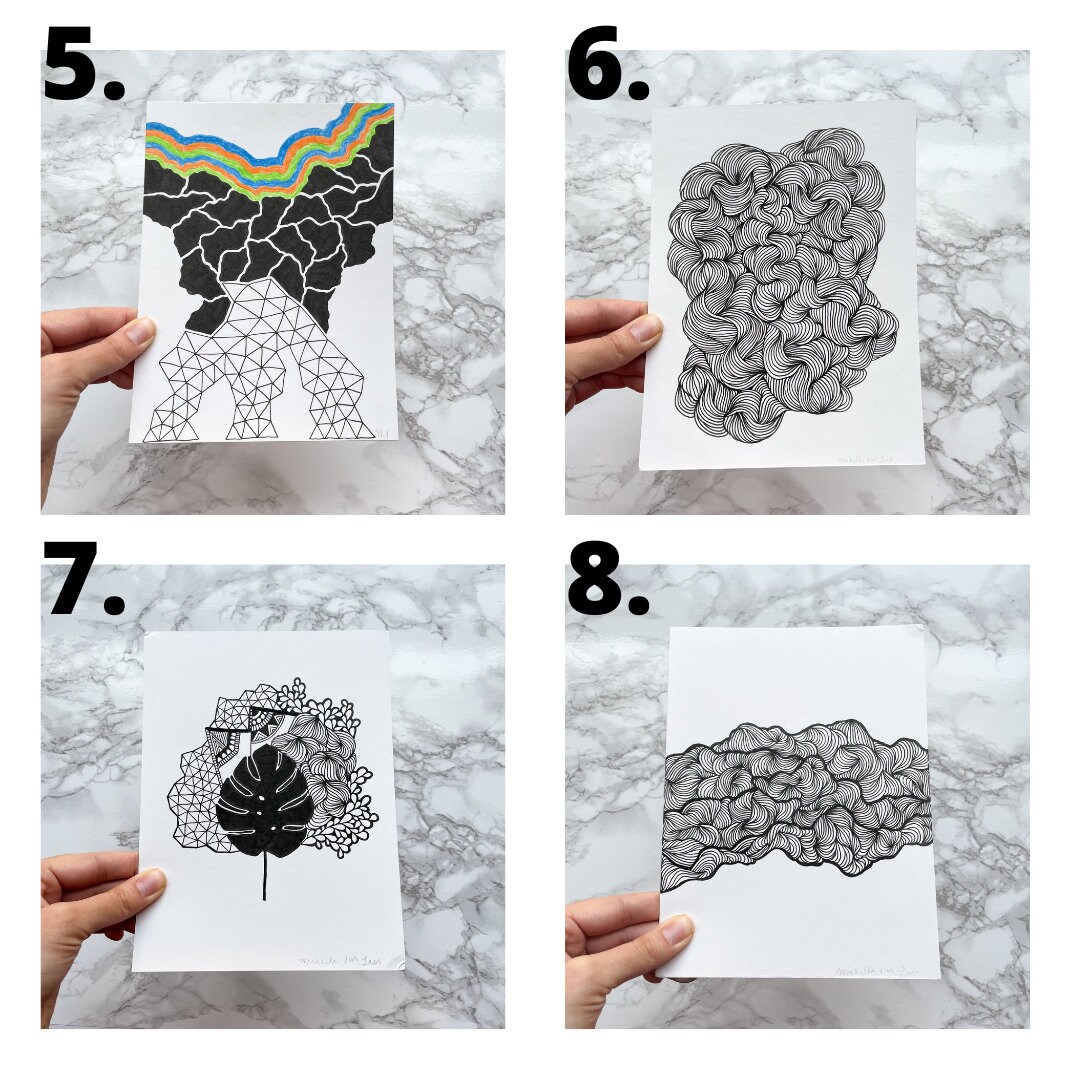 Original Ink Drawings | Inktober, Line Art, Patterns, Mountains, Galaxy ...