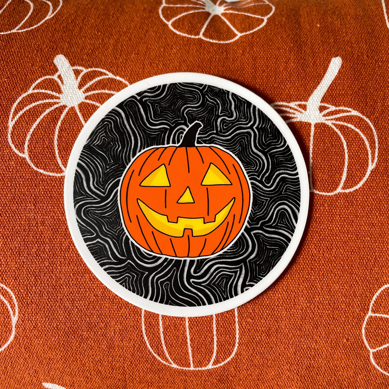 Halloween Vinyl Sticker, Jack-o-lantern Sticker, Spooky Stickers ...