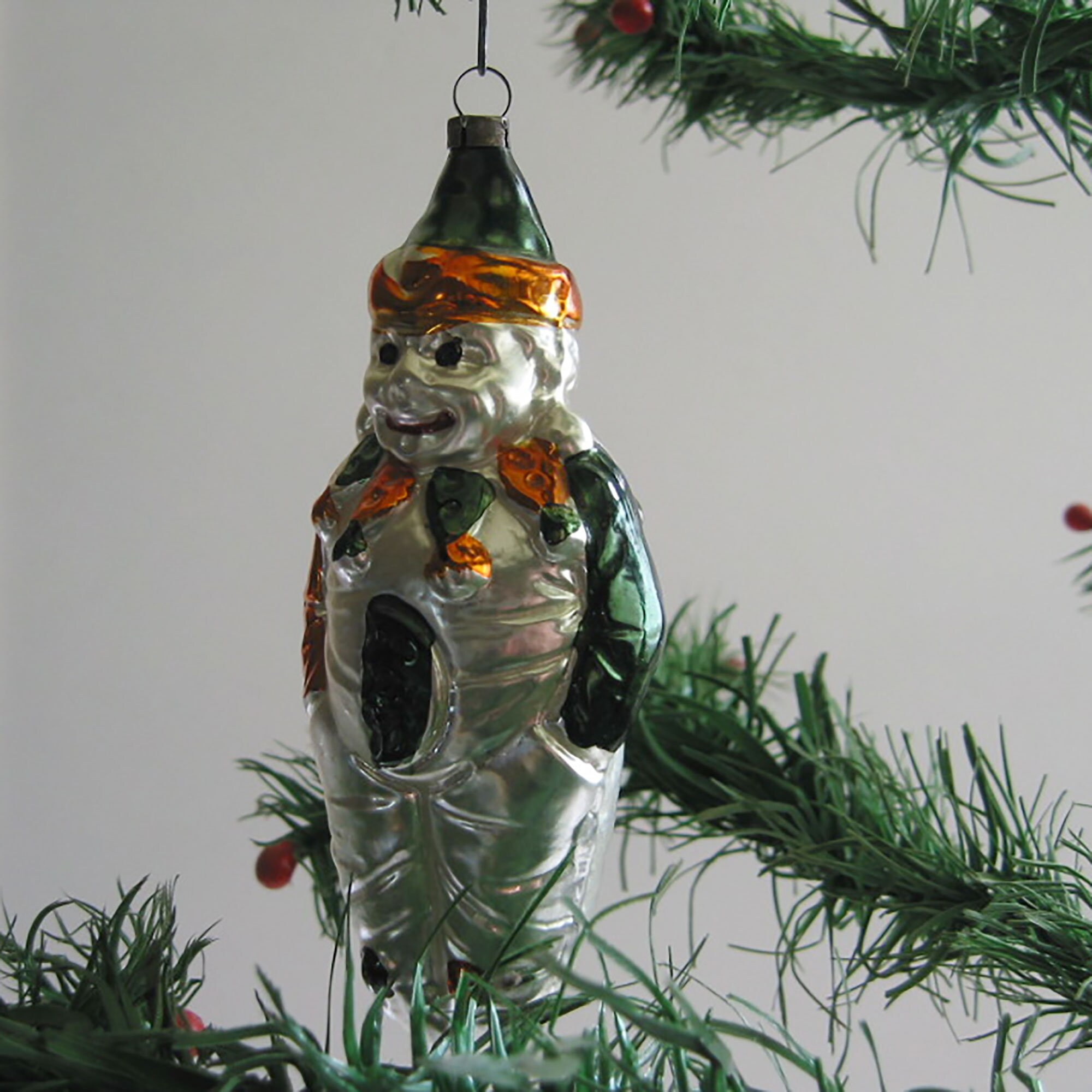 Vintage Antique Christmas Tree Decoration Beautiful Rare Glass Ornament ...