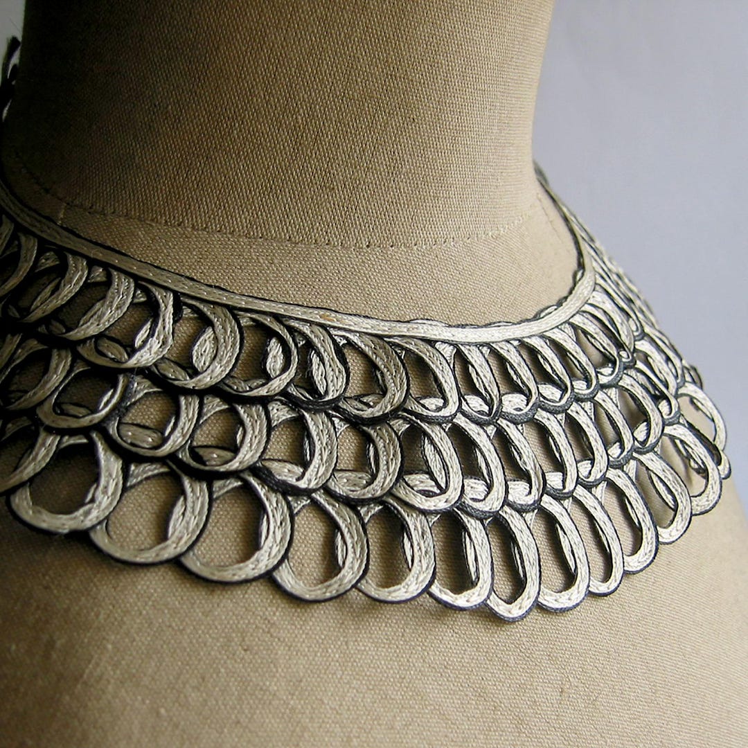 Vintage Antique Art Deco Flapper Lace Collar, Ribbon Lace Choker for ...