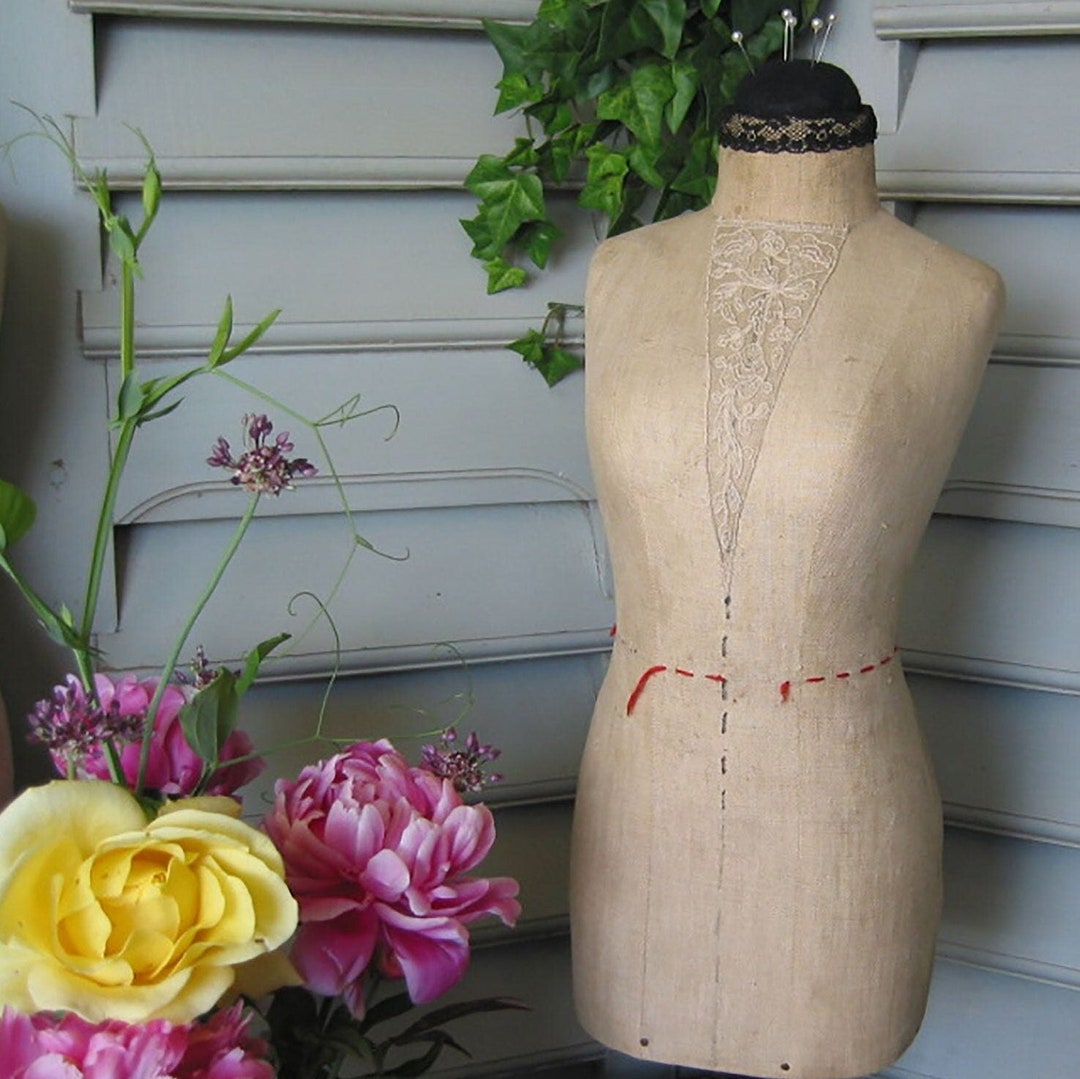 Vintage Antique Small French Tailor's Bust With Pincushion Antique ...