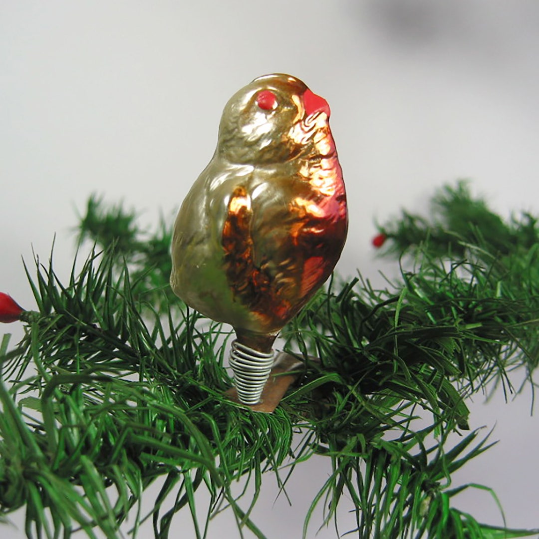 Vintage Antique Christmas Tree Decoration Rare Glass Ornament a Chick ...
