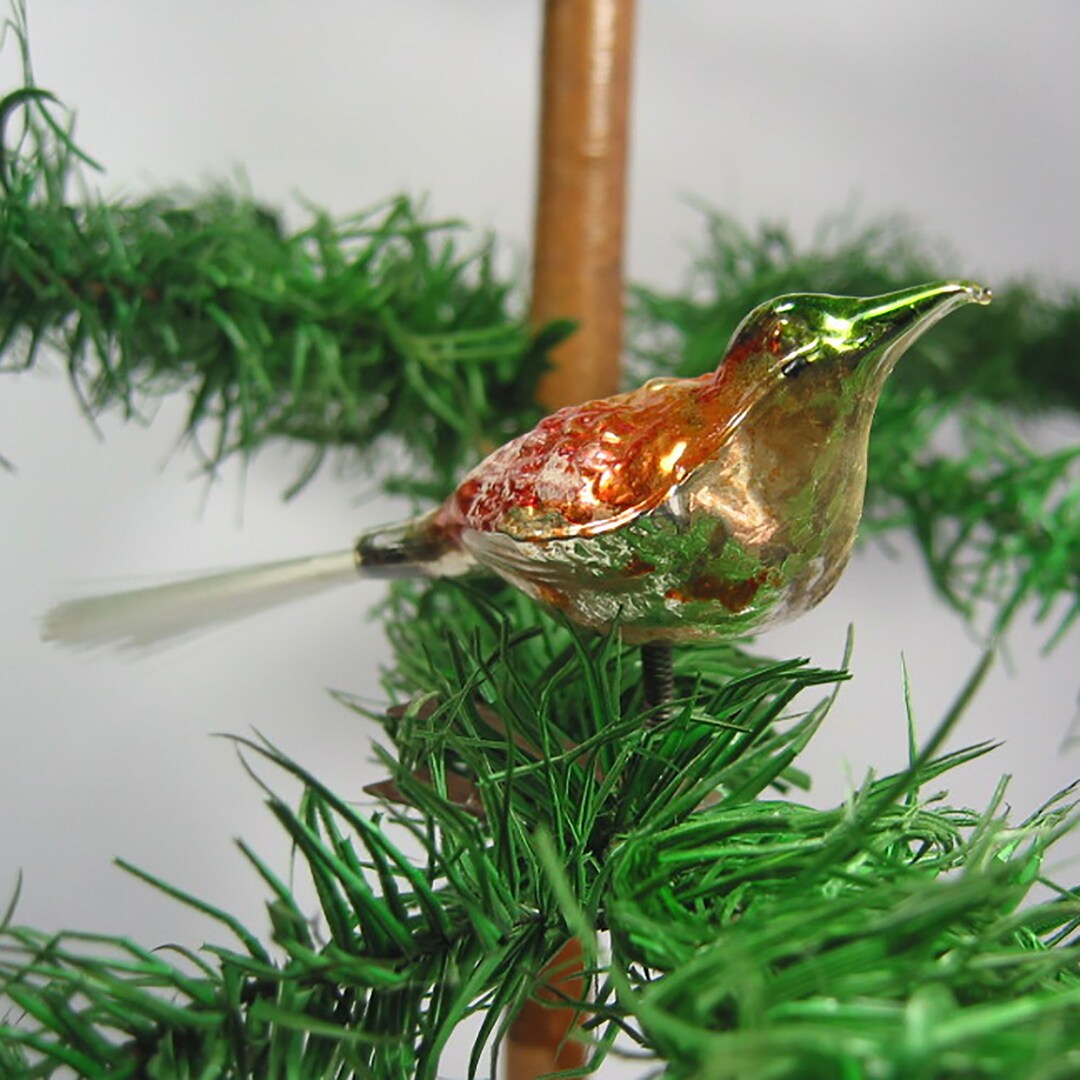 Vintage Antique Christmas Tree Decoration Rare Glass Ornament Miniature ...
