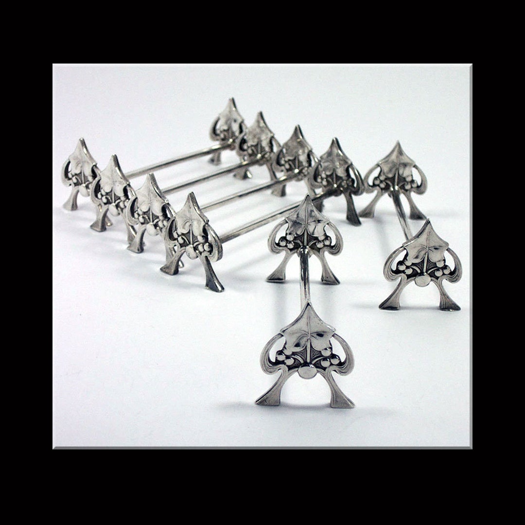 Vintage Antique 6 Art Nouveau WMF Knife Rest Knife Racks Knife Holder ...