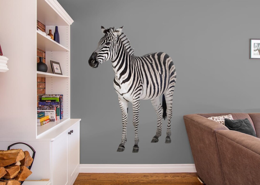 Fathead Zebra Large Wall Decal Giant Removeable, Re-positional Wall ...
