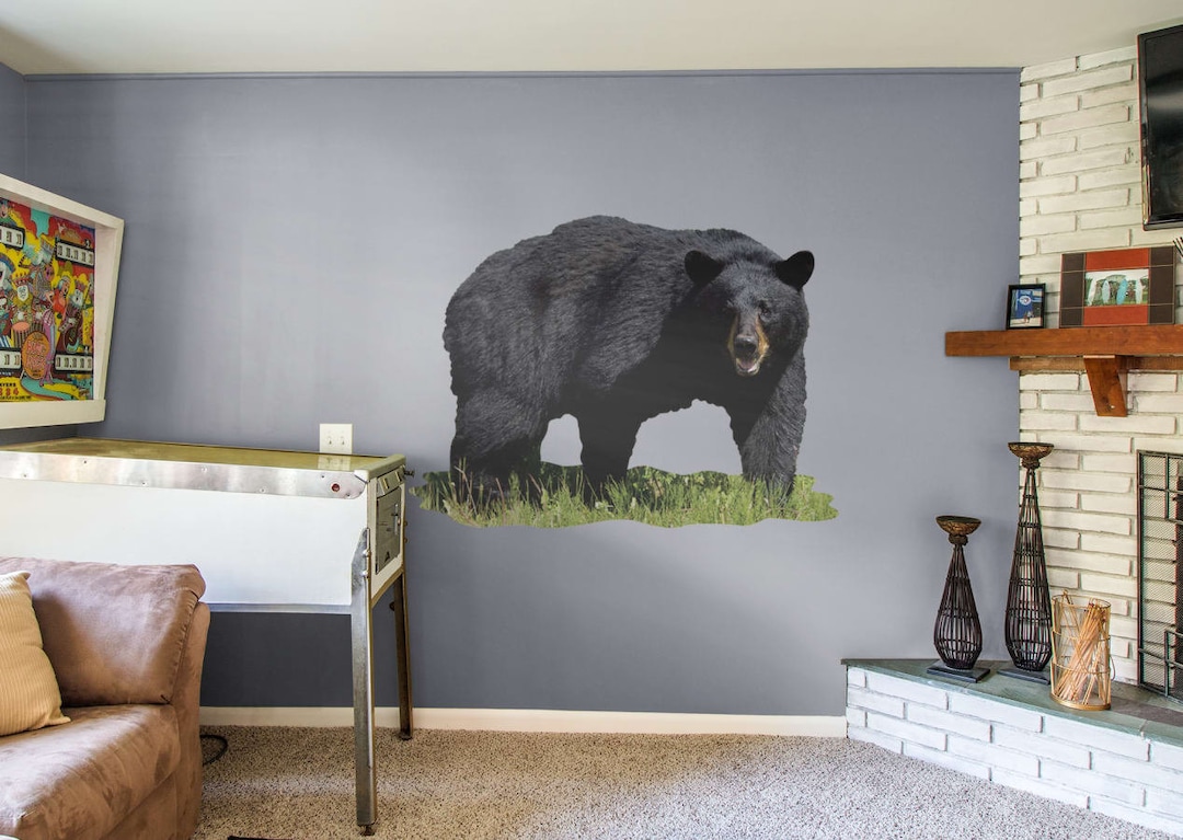 Fathead Black Bear Large Wall Decal Giant Removeable, Re-positional ...