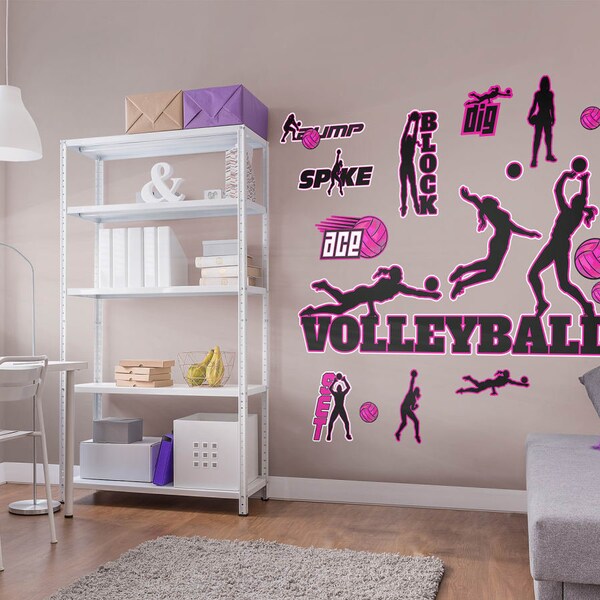 Volleyball Wall Decal - Etsy