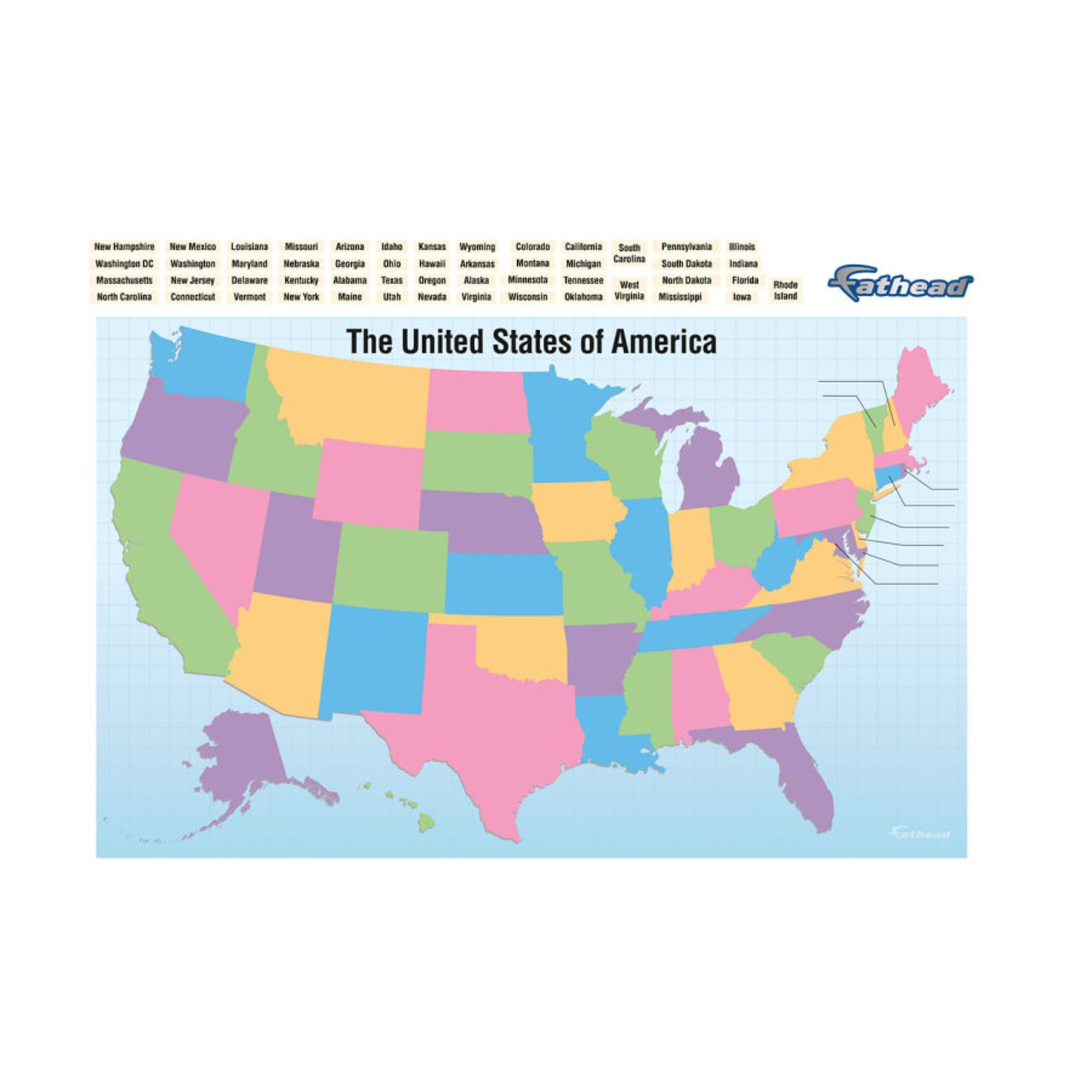 Dry Erase: USA Map With Removable State Names Huge Removable | Etsy