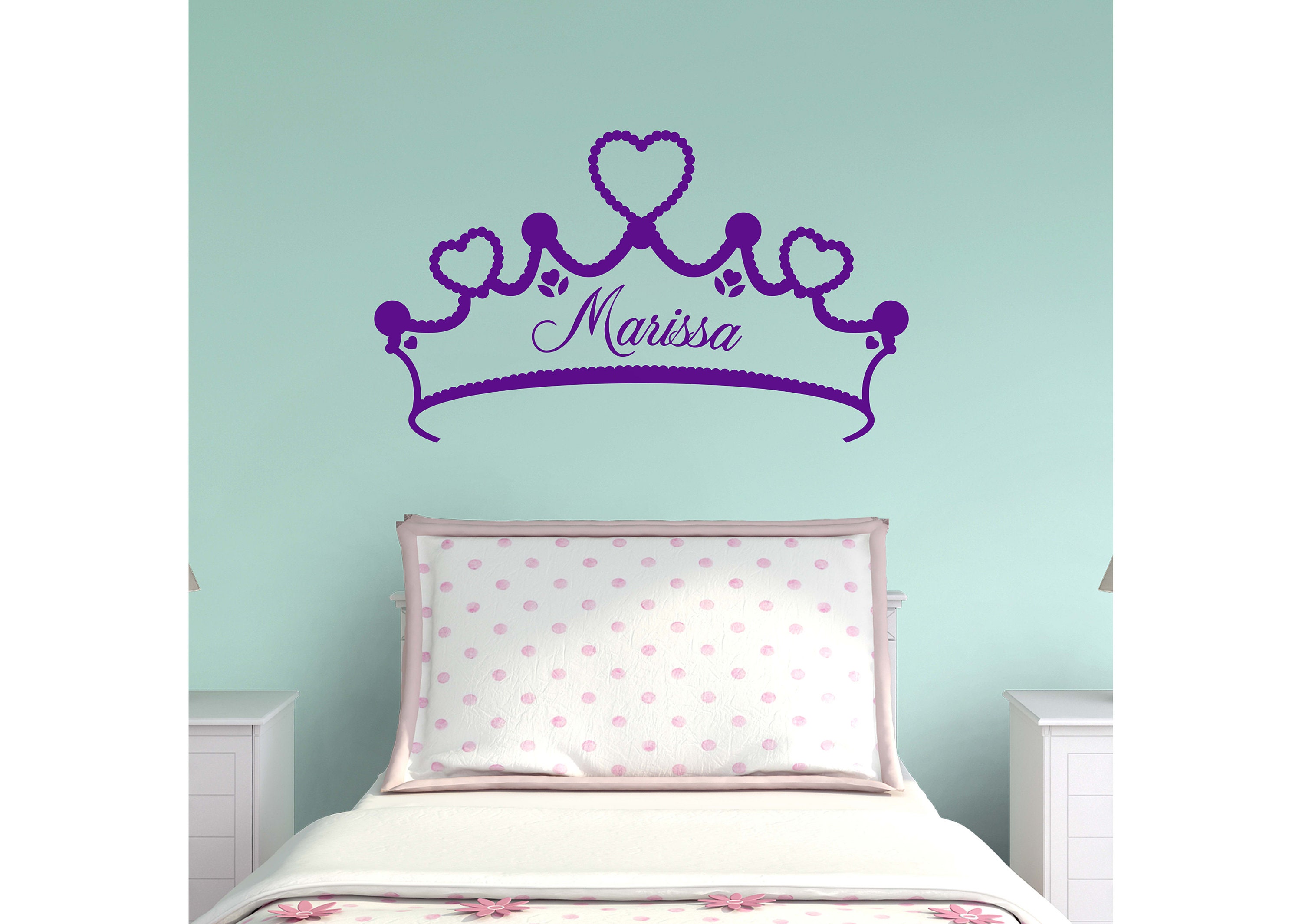 Tiara: Personalized Name Giant Transfer Decal | Etsy