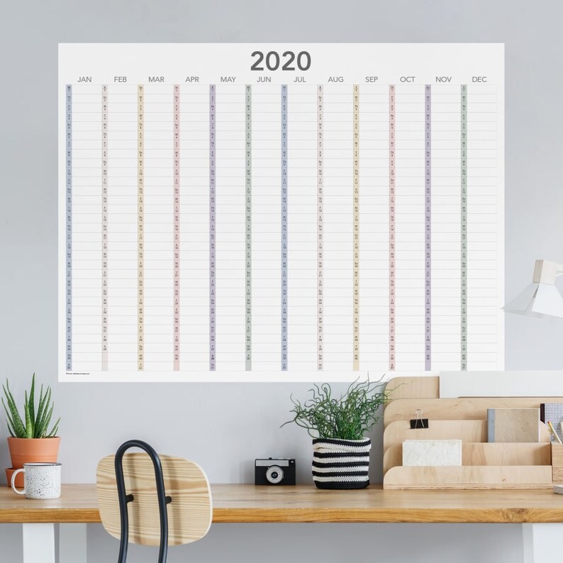 Dry Erase: 2020 Minimalist Calendar Combo Design Giant | Etsy