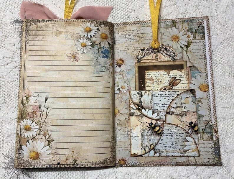 Daisy Journal #1 - Softcover Journal - Handmade Diary - Etsy