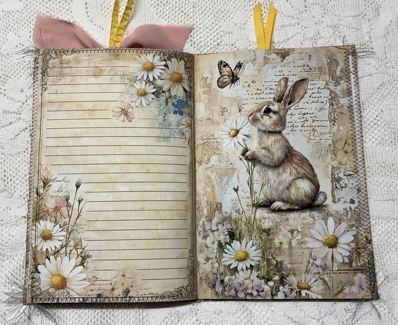 Daisy Journal #1 - Softcover Journal - Handmade Diary - Etsy