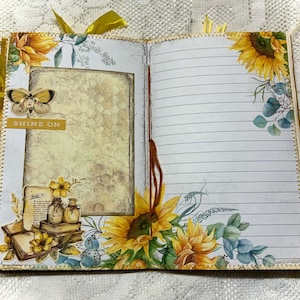 Yellow Journal - Softcover Junk Journal - Handmade Diary - Etsy