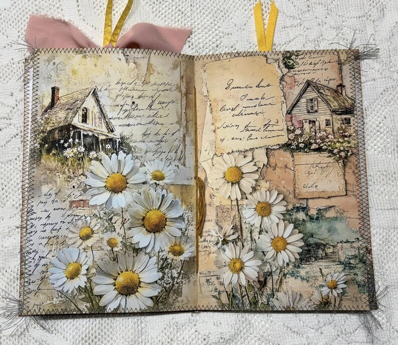 Daisy Journal #1 - Softcover Journal - Handmade Diary - Etsy