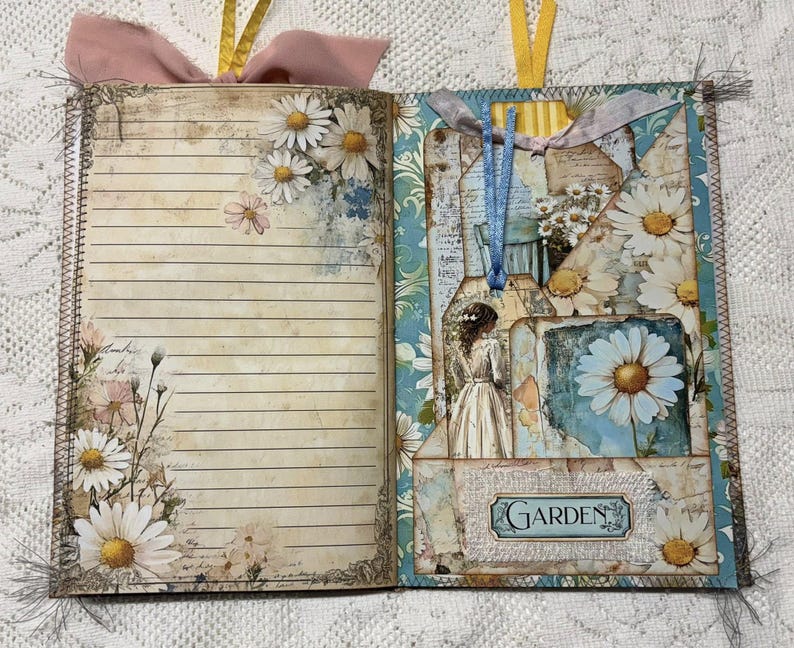 Daisy Journal #1 - Softcover Journal - Handmade Diary - Etsy