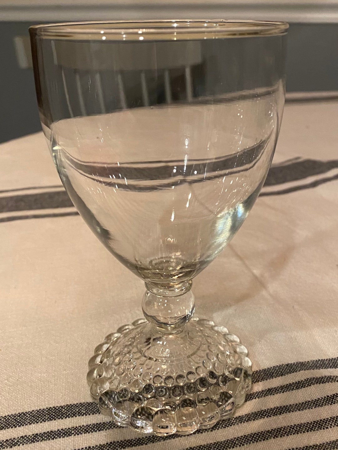 8 Clear Footed Water Goblets - Etsy