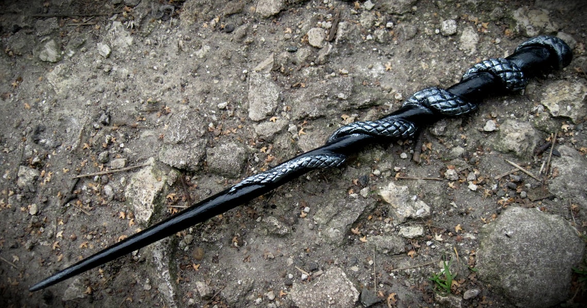 Magic Wand Hand Made / Wizard Wand / Snake Wand / Custom Wand - Etsy