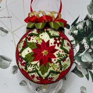 Diy KIT QK-270 Holiday Flourish 3.5" Quilted No Sew Ornament Kit ...