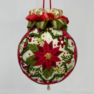 Diy KIT QK-270 Holiday Flourish 3.5" Quilted No Sew Ornament Kit ...