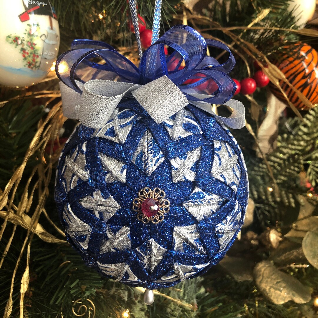 Diy Kit Qk-29 Metallic Silver/blue Ribbon Ornament BEST SELLER for 2 ...