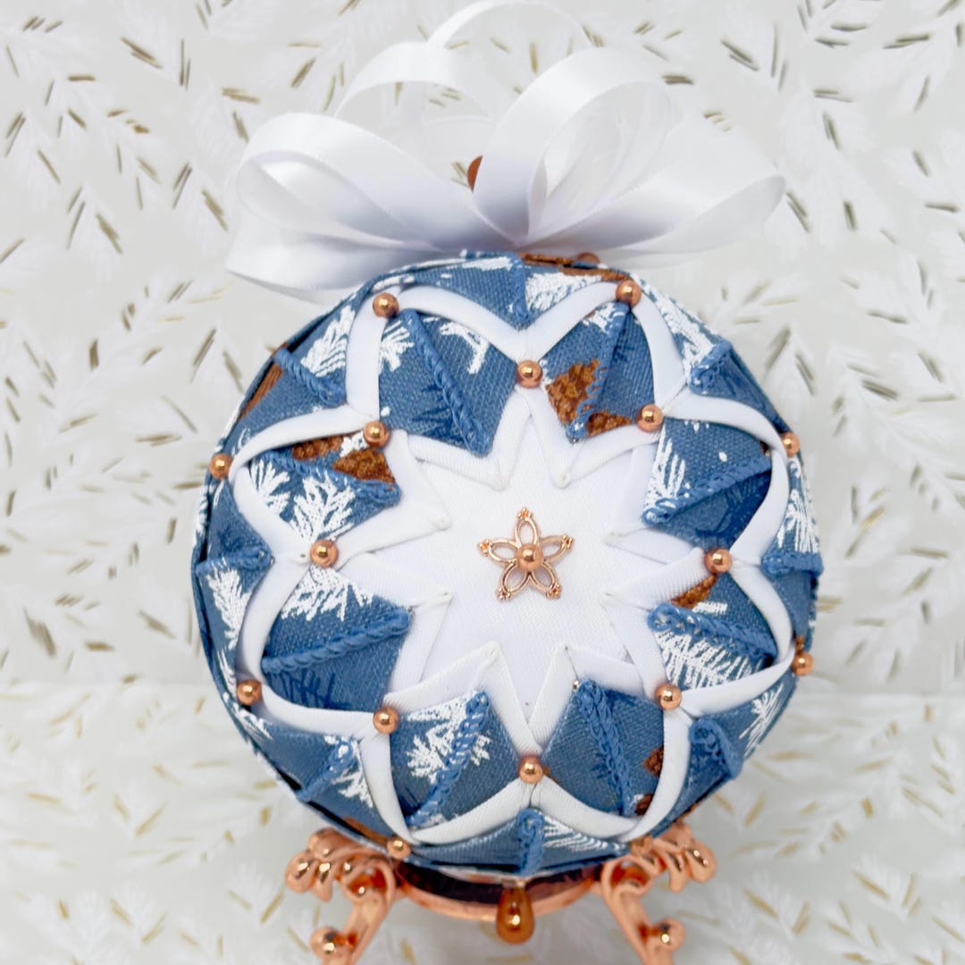 QK-353 'copper Ridge I' Open Star Quilted Diy Ribbon Ornament Kit 4 ...