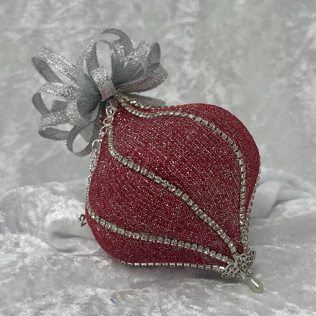 Diy KIT KK-293 Red Shimmer Swirl Spinning Top Diy Kimekomi Ornament Kit, Foam Spinning Top Form ...