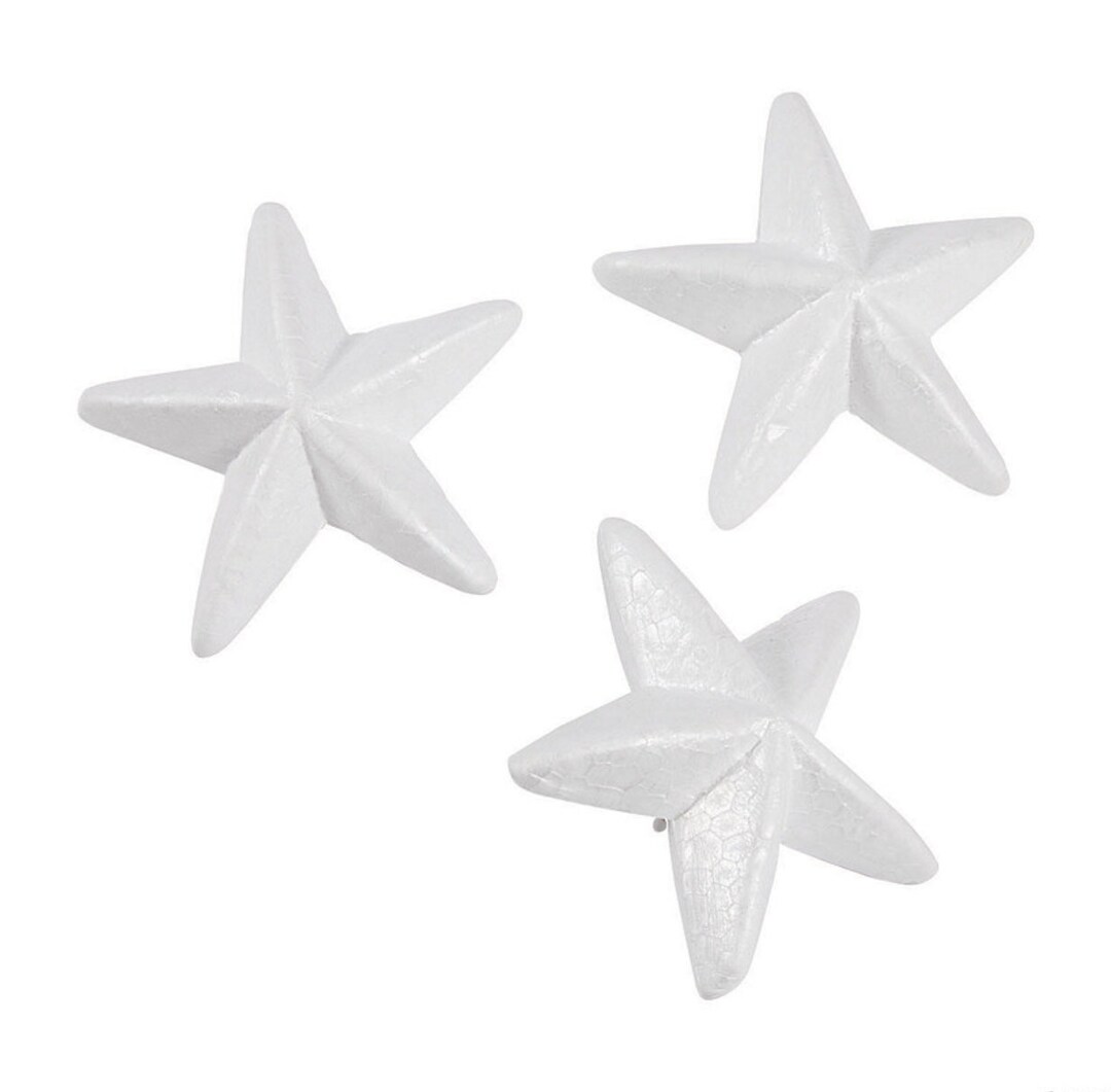 Stars - 4" Soft Foam Stars, 4/pk Polystyrene Soft Foam Stars for Crafts ...