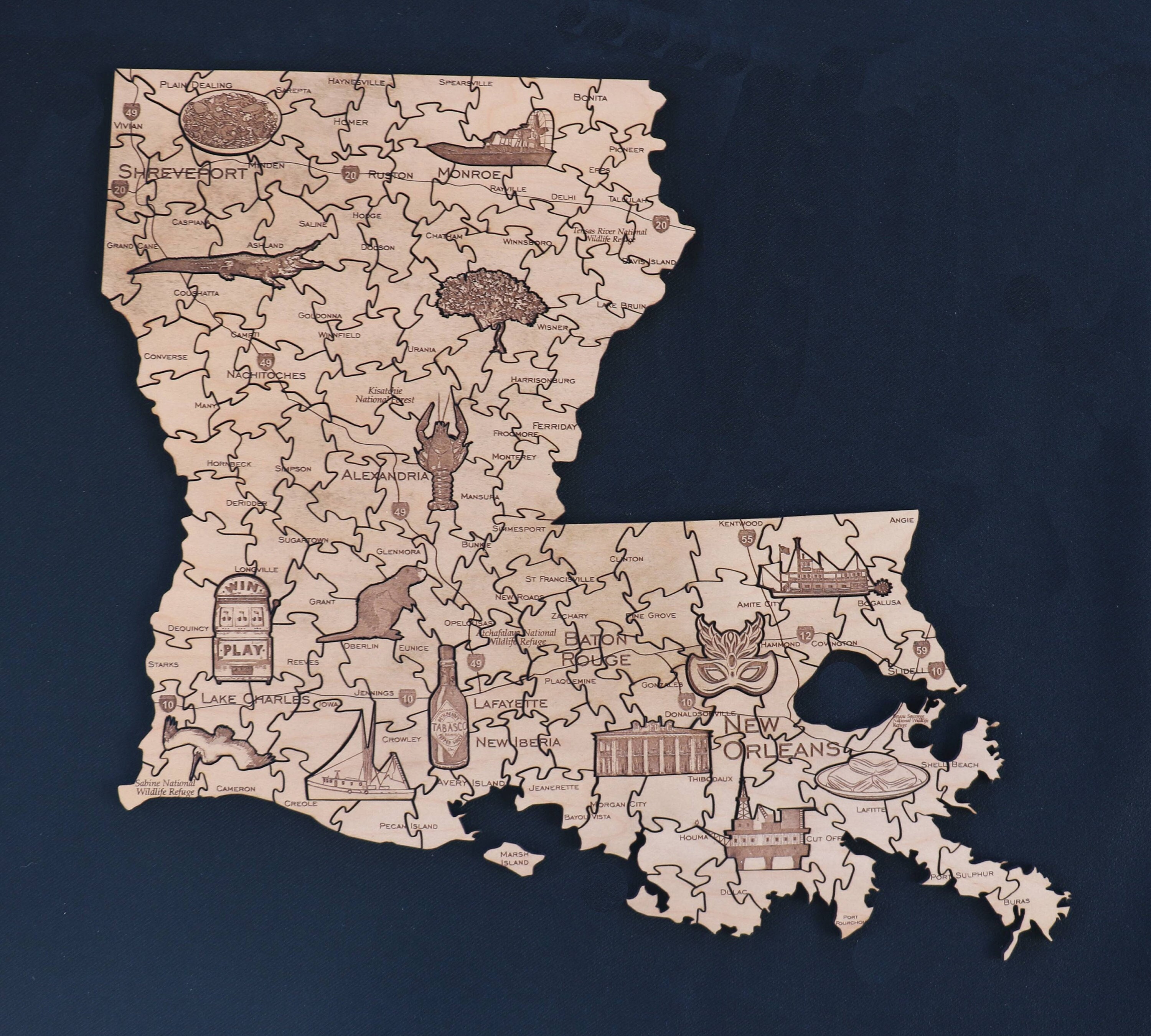 The Louisiana Puzzle | Etsy